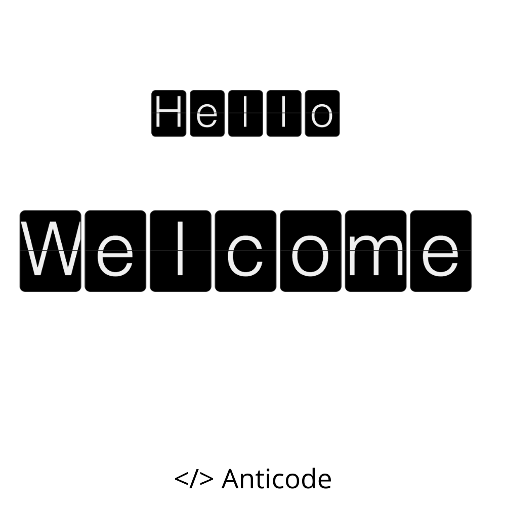 Split Flap Text Animation Plugin | Bubble